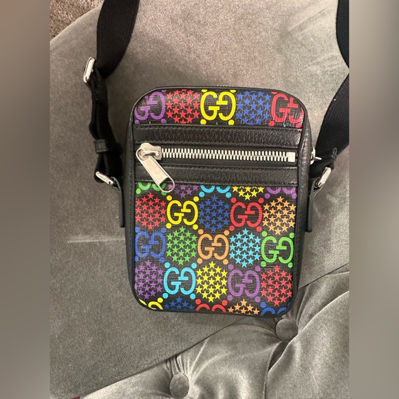Gucci | Bags | Gucci Rainbow Gg Psychedelic Supreme Canvas Black ...